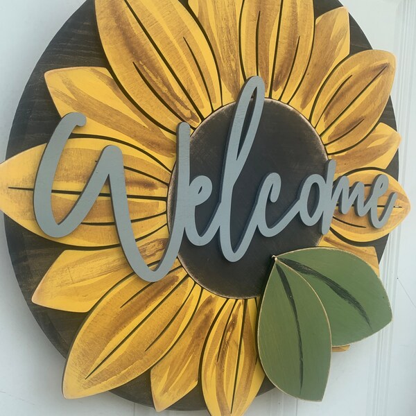 Sunflower Door Hanger - Etsy