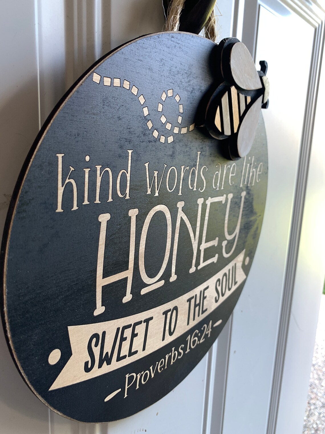 Kind Words Are Like Honey Sign Wooden Sign Bee Sign | Etsy