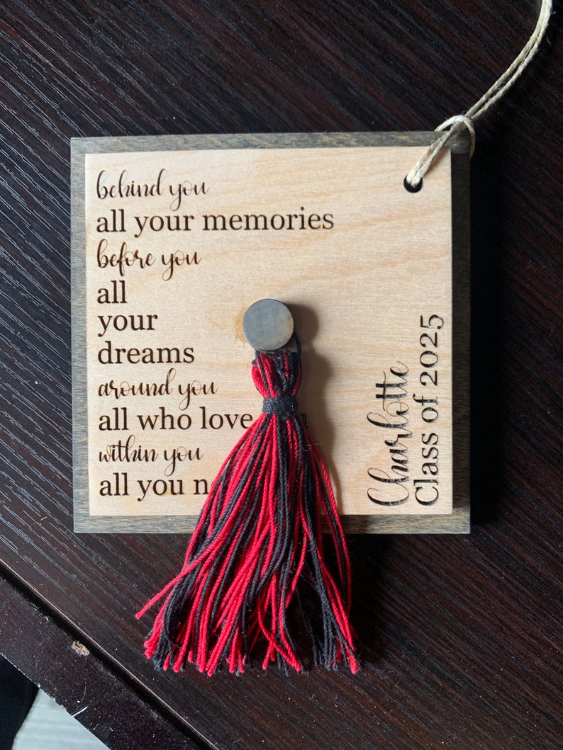 Engraved Wooden Graduation Ornament: Handmade Keepsake Gift - Etsy