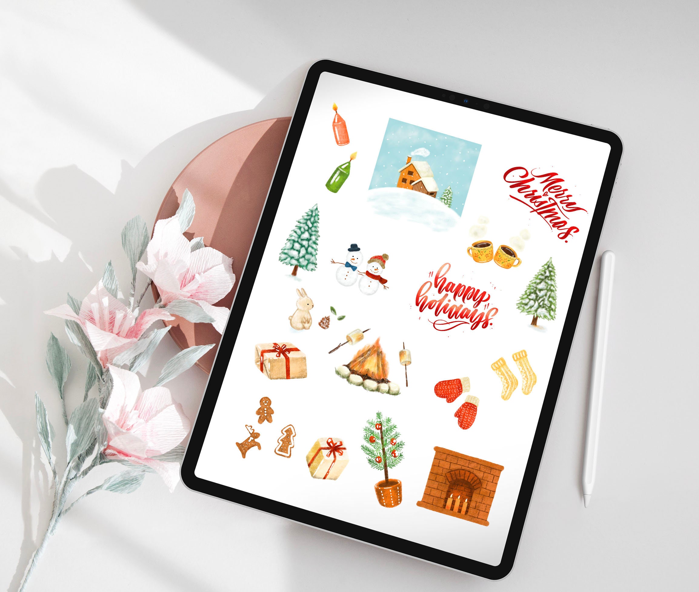 Pegatinas de invierno Goodnotes pegatinasPlanner - Etsy España