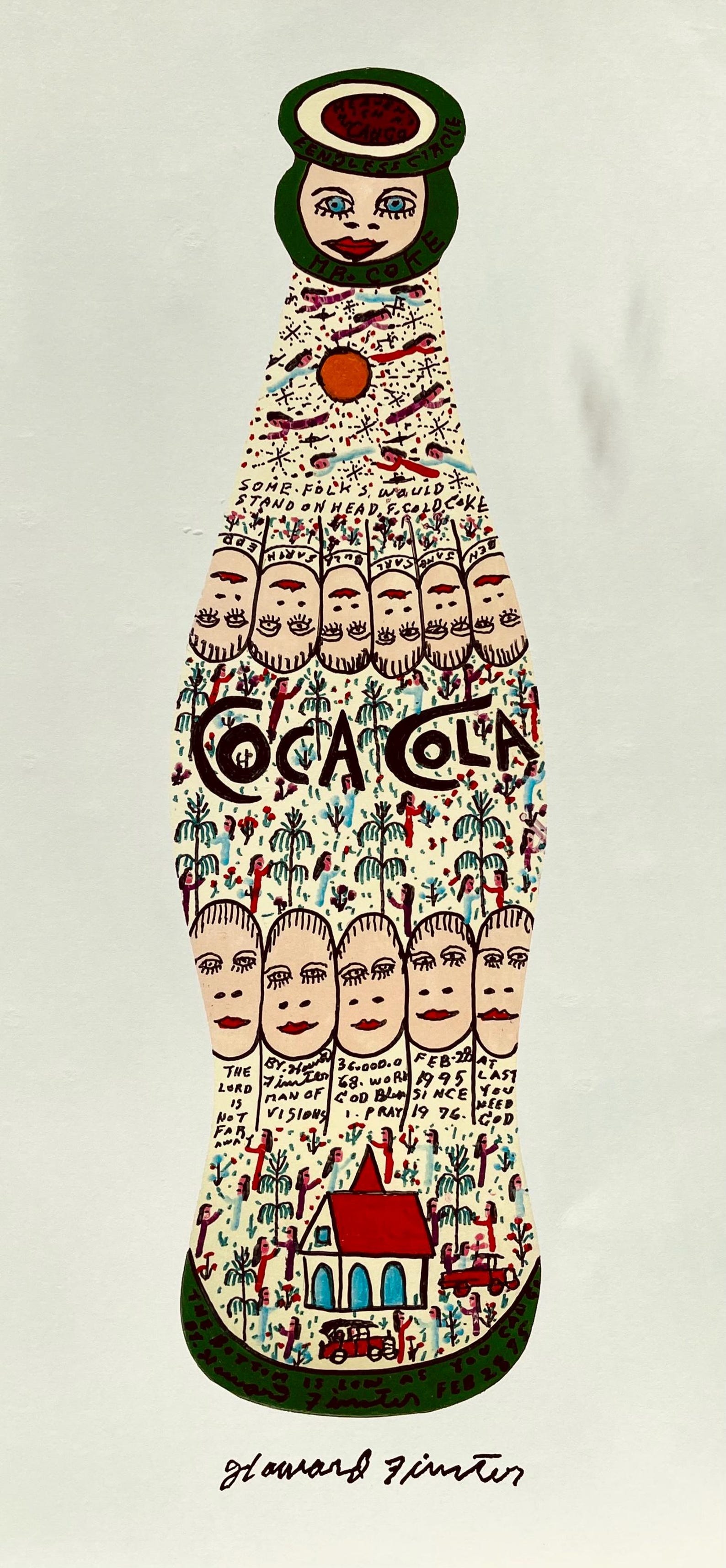 Howard Finster’s “coke Bottle” Print - Etsy