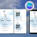 Editable Blue Elephant Baby Shower Invitation With QR Codes, Cloud Baby ...