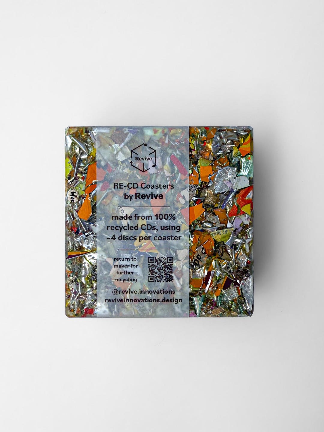 Recycled CD Coaster Set - Handmade Drink Coasters - Sets of 2, 4, 6, 8 ...