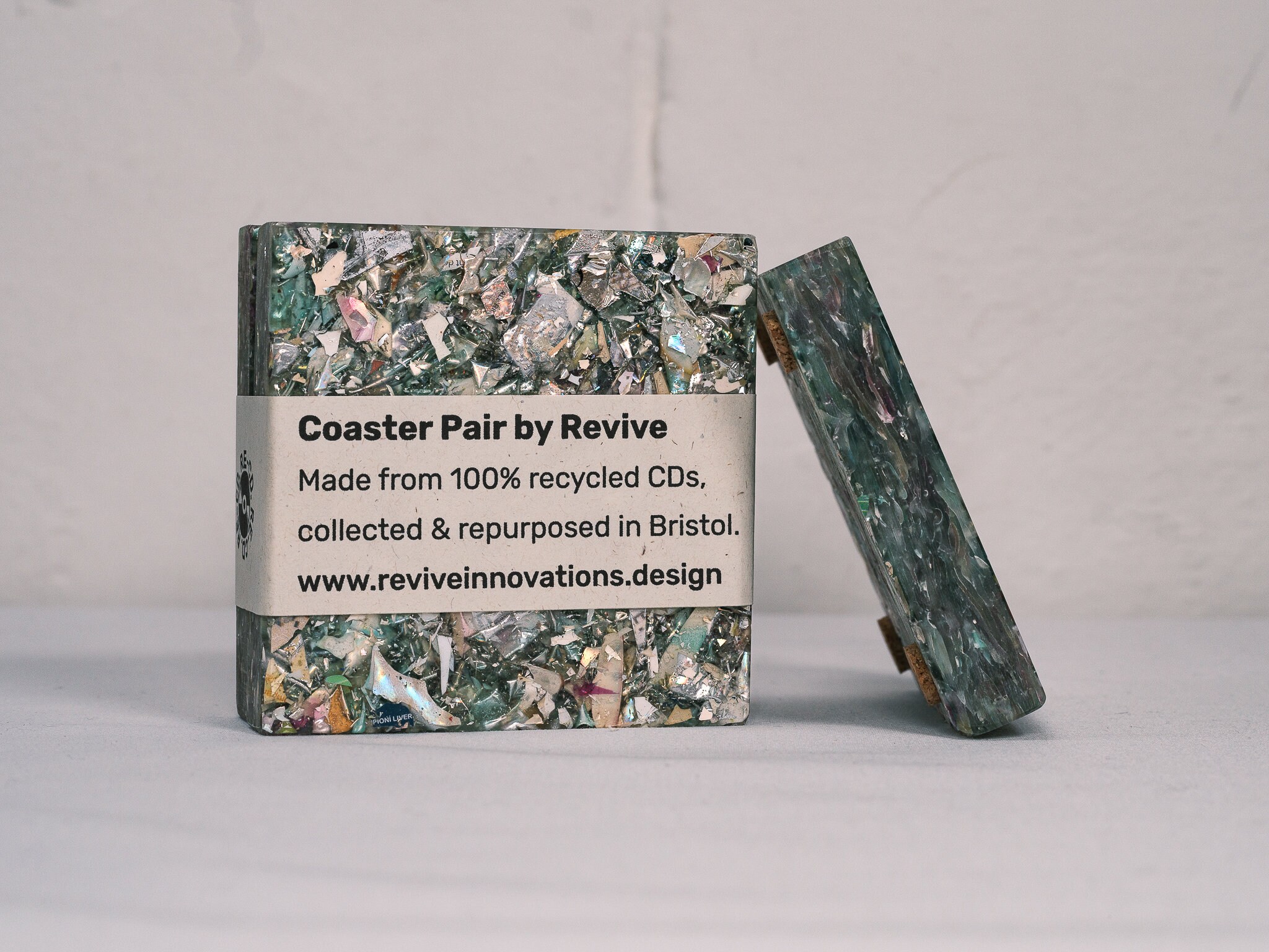 Colorful Desk Coasters | 100% Recycled CD Material | Perfect for Home ...