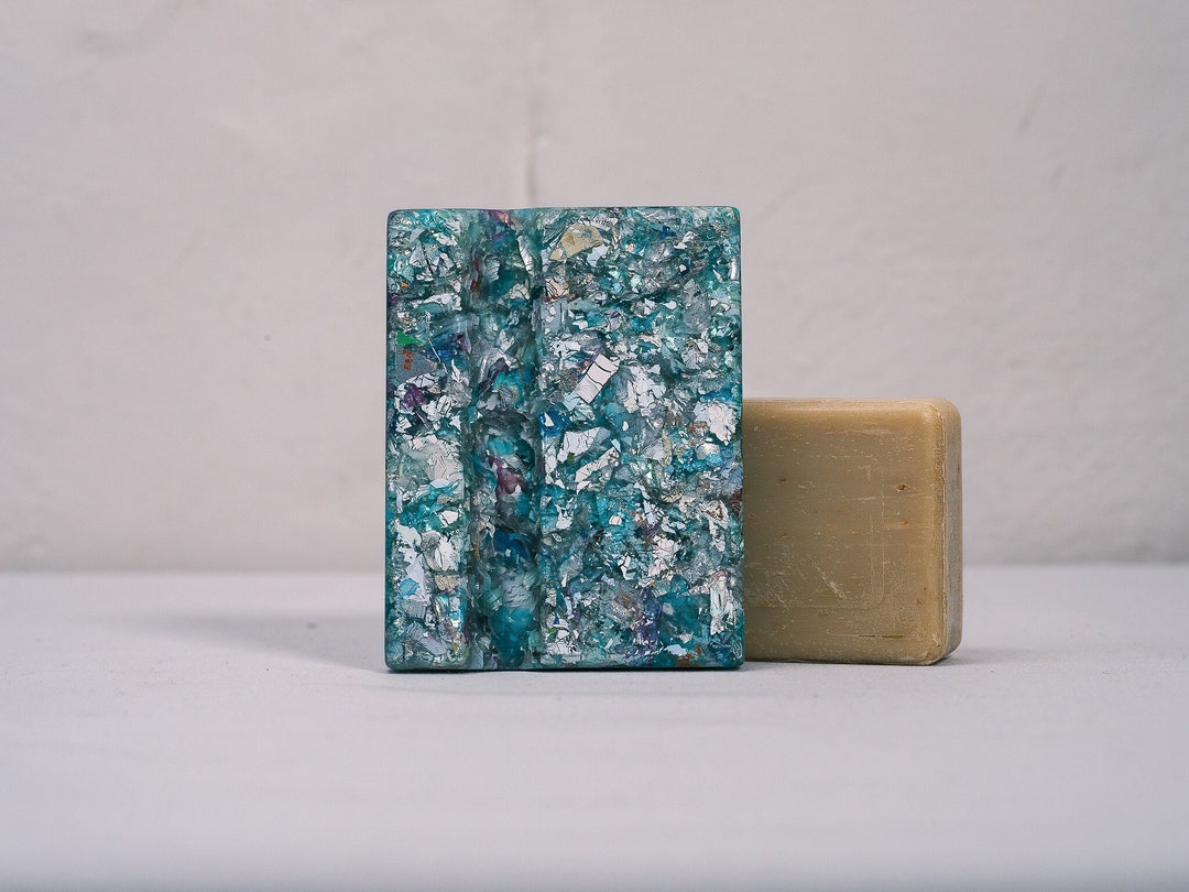 Recycled CD Soap Dish - Limited Edition White and Blue Colourway - Etsy