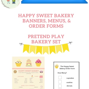 Happy Sweet Bakery Menus for Your Pretend Bakery - Etsy