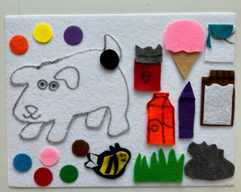 Felt Board Story Set: A Dog’s Colourful Day - Etsy