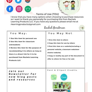 Minecraft Reading and Writing Interactive Workbook kindergarten & First ...