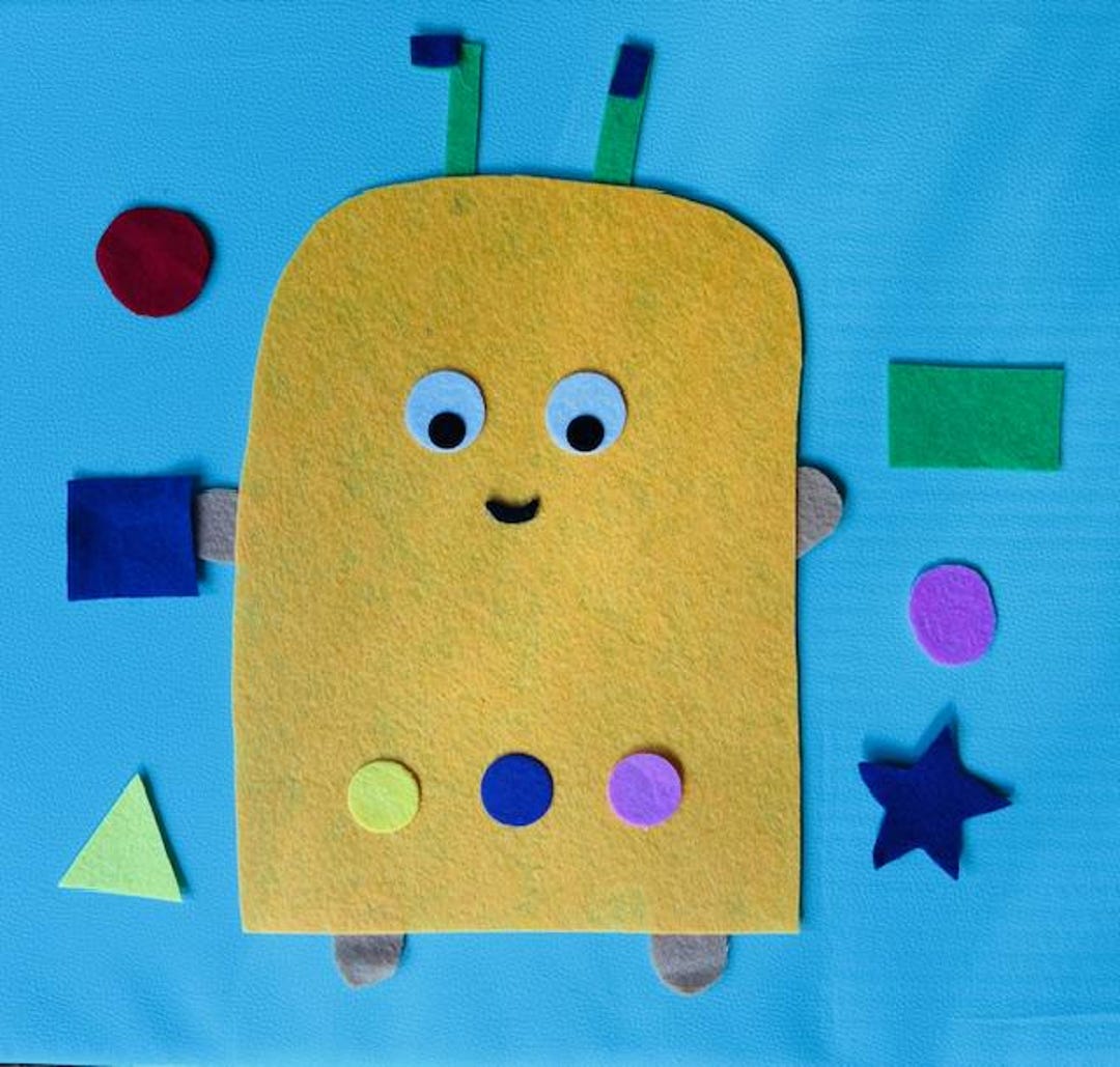 Shape Monster Felt Set and Song - Etsy