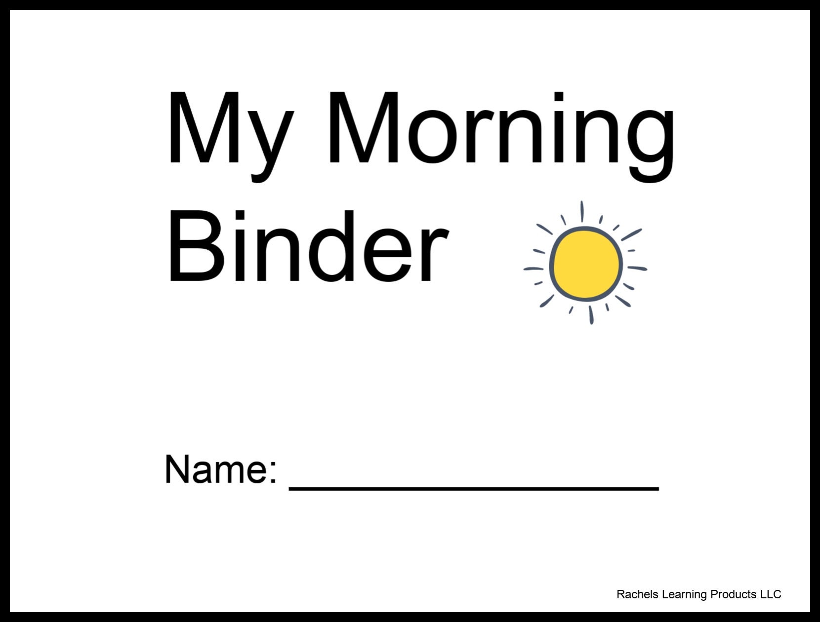 My Preschool Morning Binder - Etsy