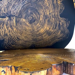 Western Red Cedar, Tree Ring Print, Black and White Tree Ring Print ...