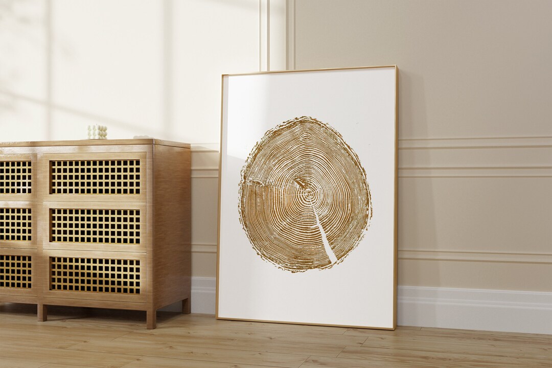 Larch Tree Ring Print, Woodcut Print, Tree Ring Print, Handmade Print ...