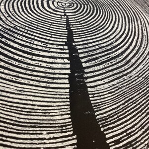 Larch Tree Ring Print, Woodcut Print, Tree Ring Print, Handmade Print ...