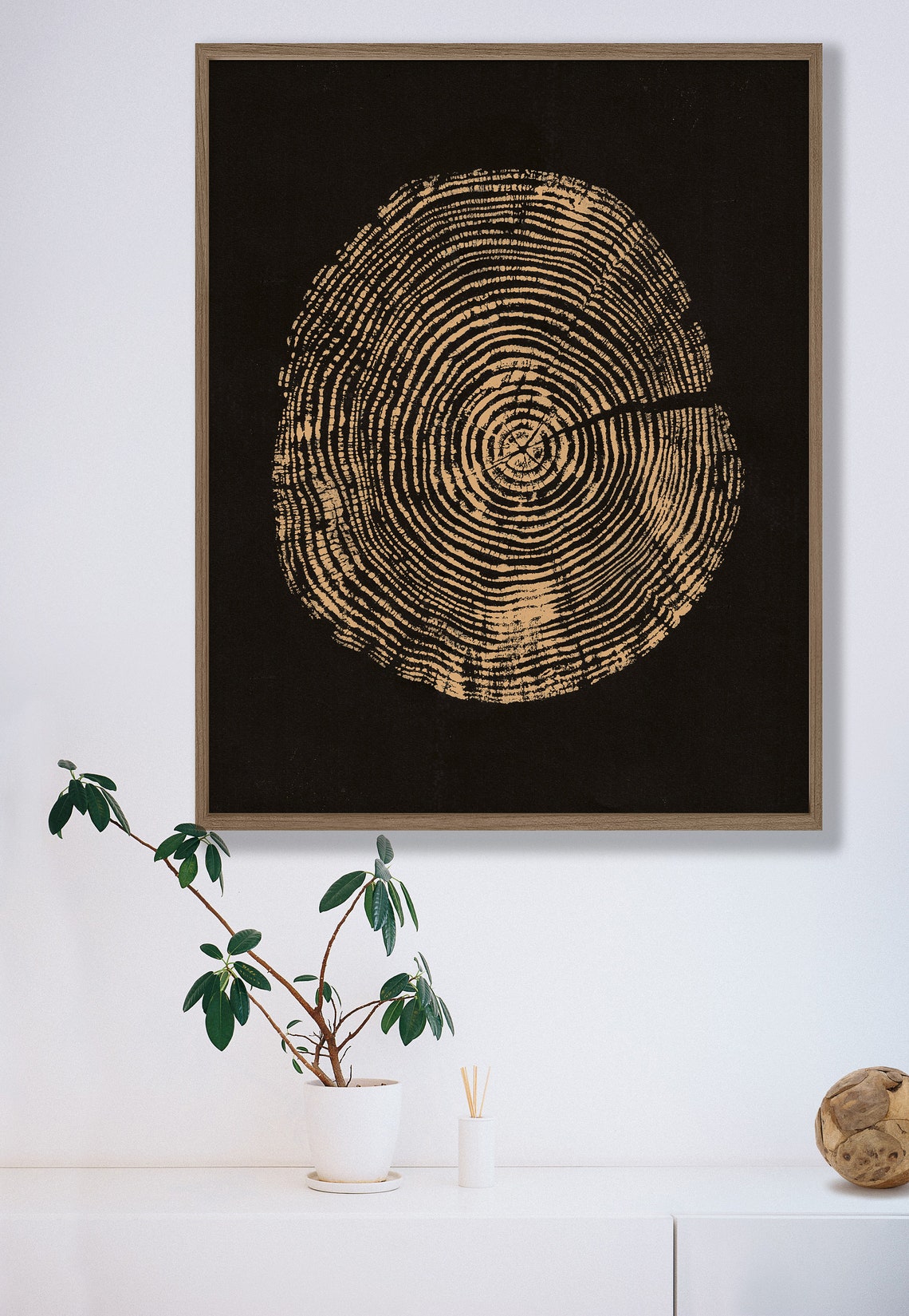 Tree Ring Print Welsh Larch Larch Tree Ring Print Large - Etsy