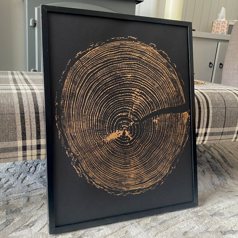 Tree Ring Print English Larch Larch Tree Ring Print Large - Etsy