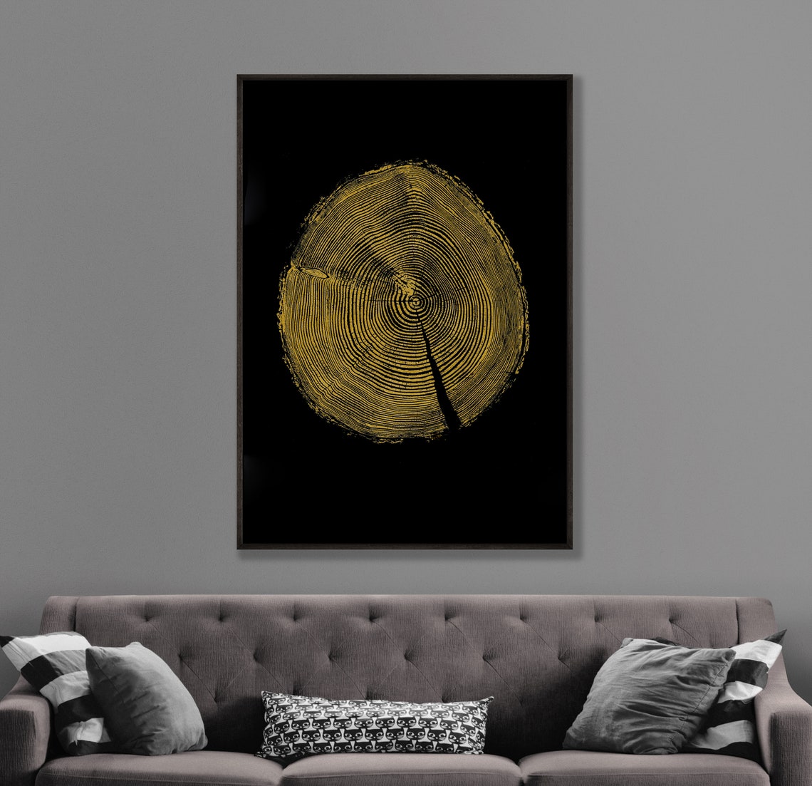 Larch Tree Ring Print Woodcut Print Tree Ring Print - Etsy