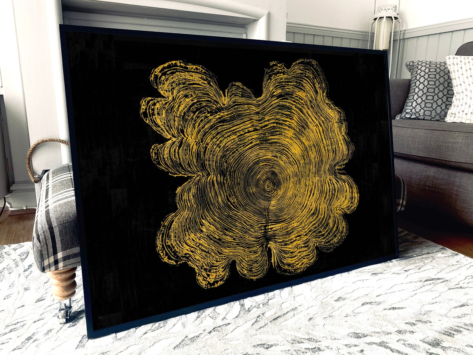 Western Red Cedar Tree Ring Print Black and White Tree Ring | Etsy