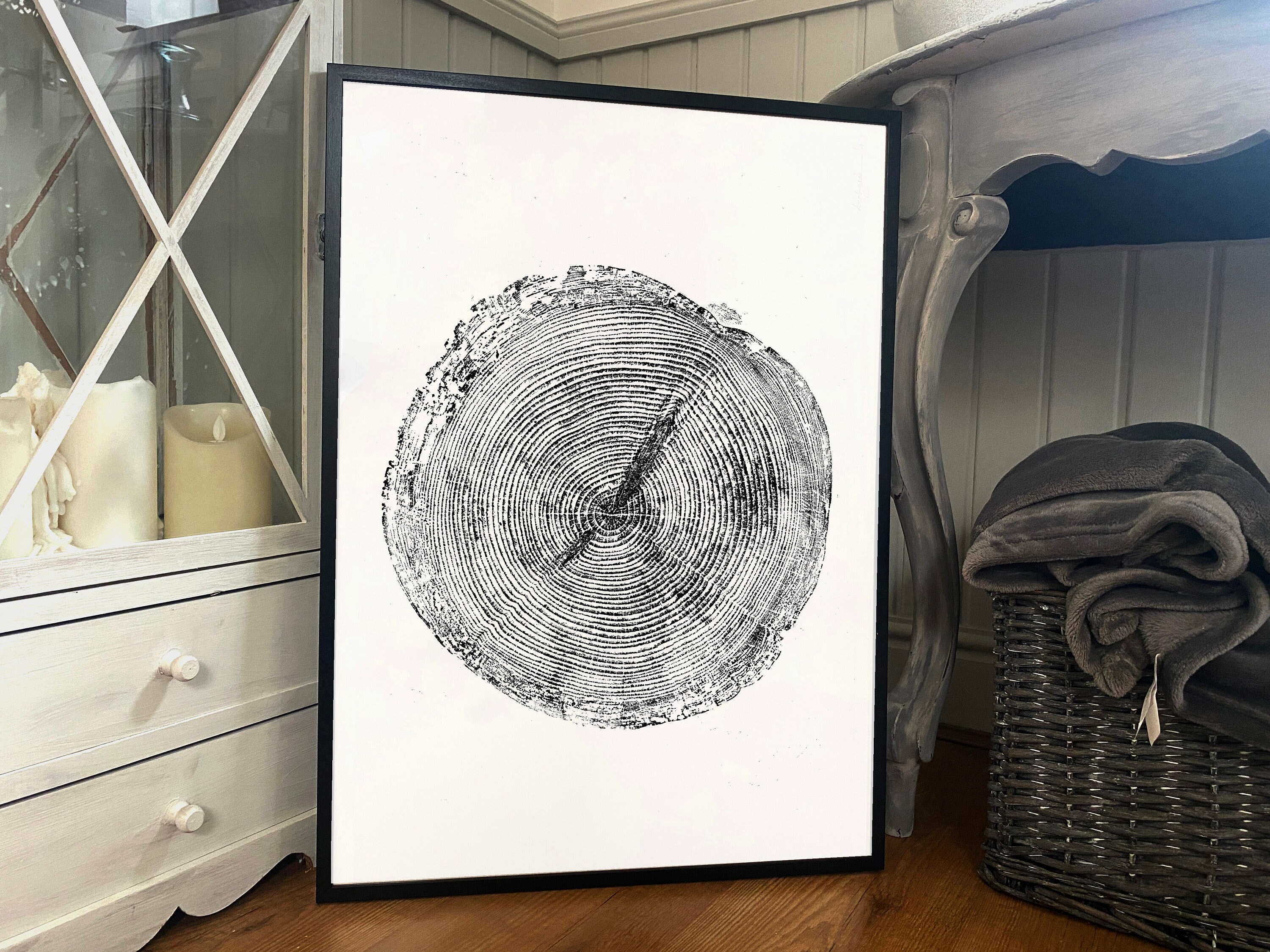 Larch Tree Ring Print: Large Boho Wabi Sabi Wall Art - Etsy
