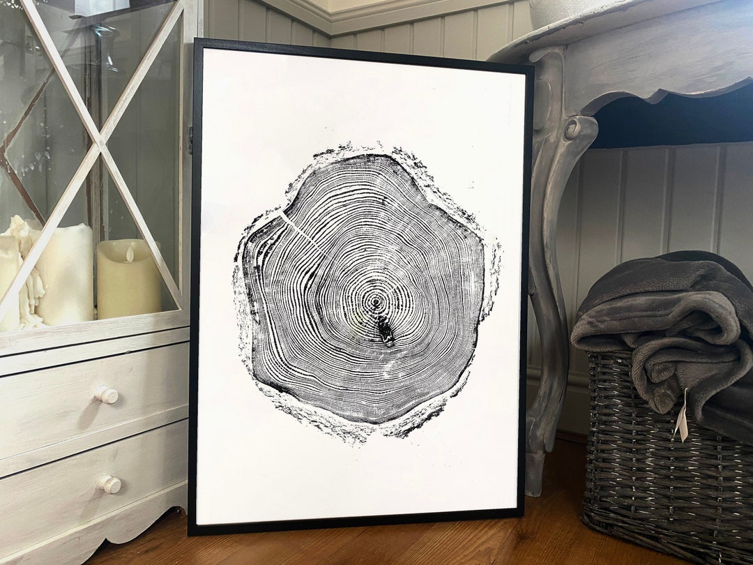 Tree Ring Print, Larch Tree, Larch Tree Ring Print, Tree Ring Prints ...