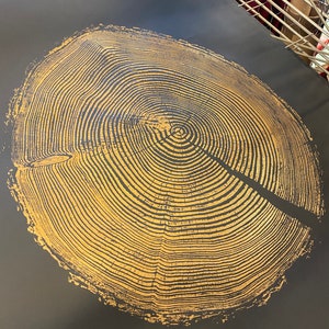 Larch Tree Ring Print, Woodcut Print, Tree Ring Print, Handmade Print ...