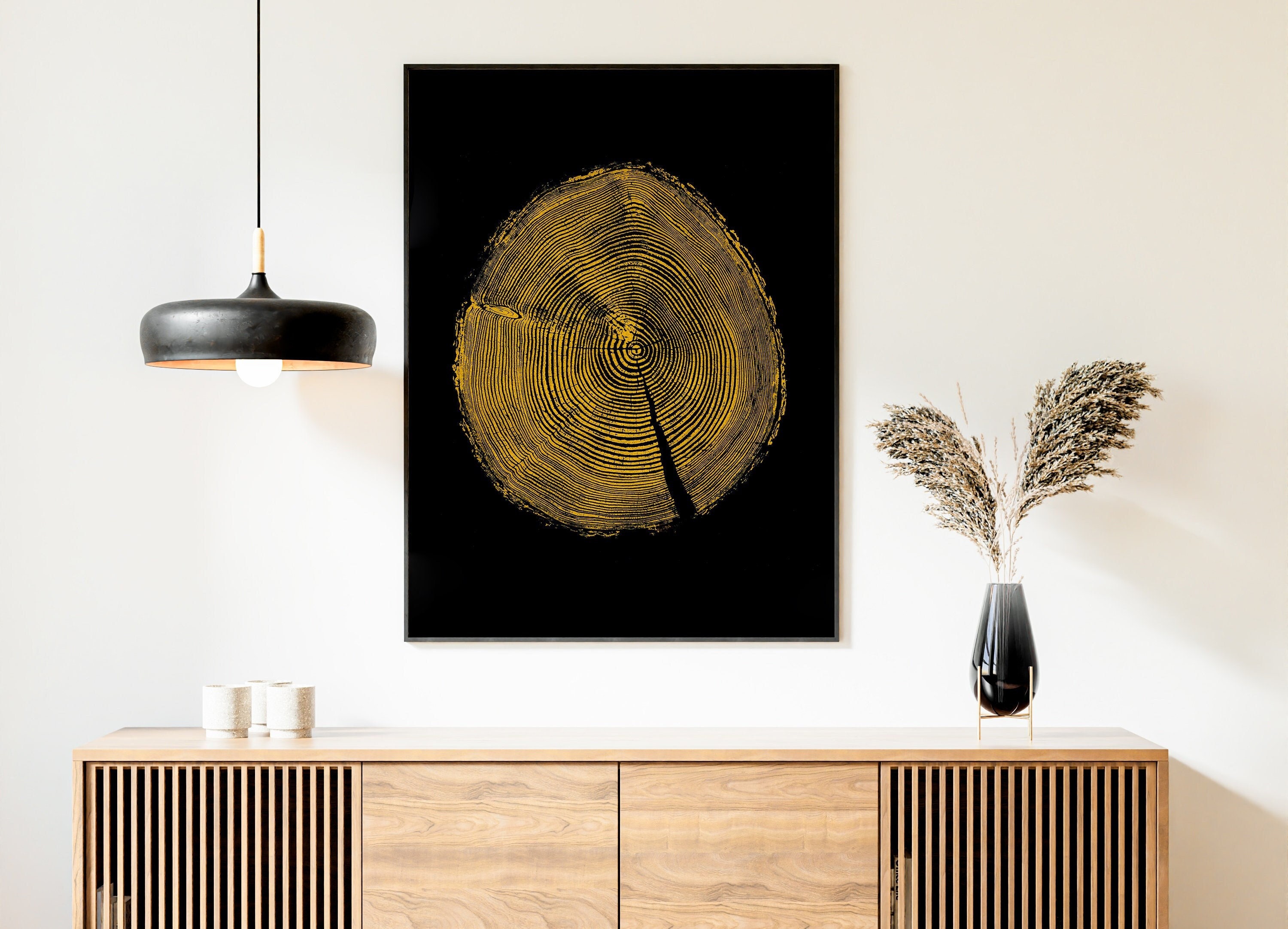Larch Tree Ring Print Woodcut Print Tree Ring Print - Etsy