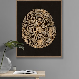 Tree Ring Print Welsh Larch Larch Tree Ring Print Large - Etsy