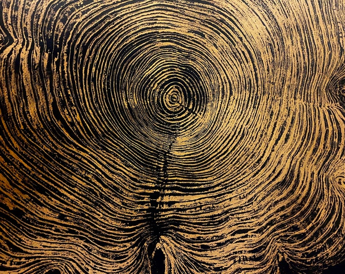 Western Red Cedar, Tree Ring Print, Black and White Tree Ring Print ...
