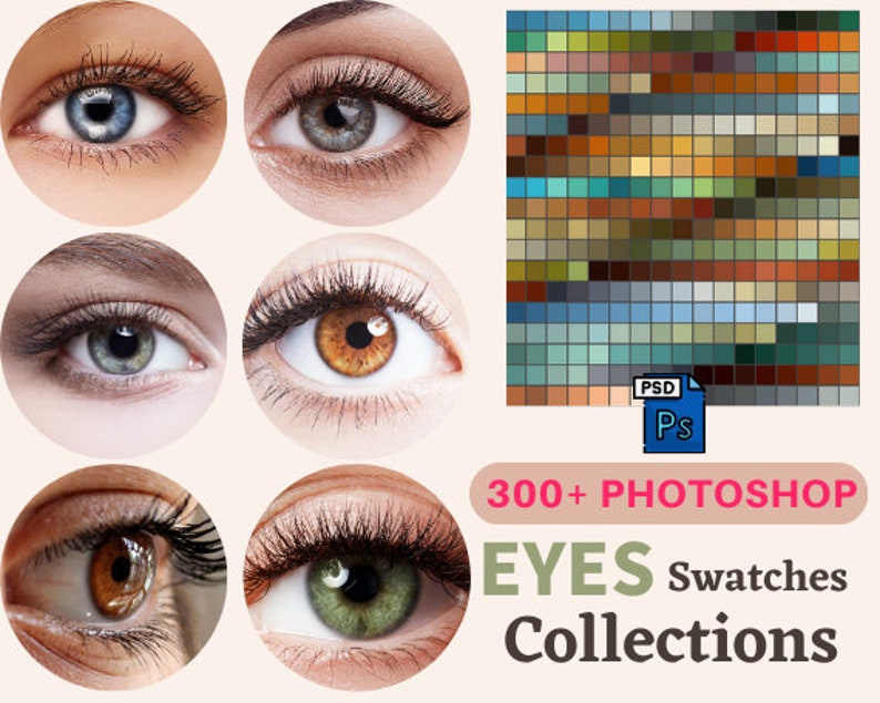 300+ Eyes Swatches Photoshop Preset Eyes Swatch Eye Ball Swatches ...