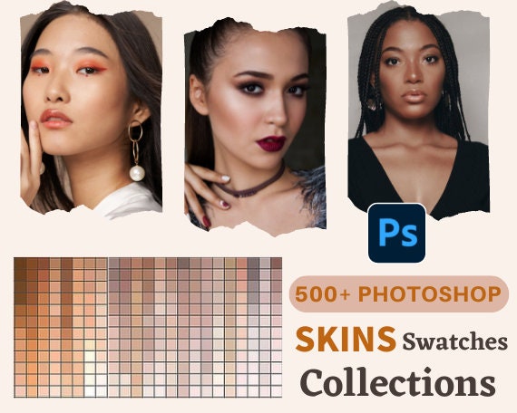 500 Skins Swatches Skins Tones Photoshop Preset Skin Tone and - Etsy