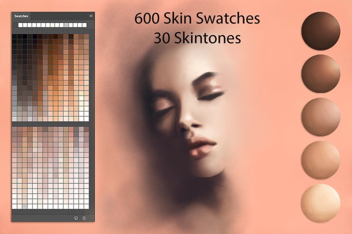 500 Adobe Photoshop Skin Colors Swatches | Etsy