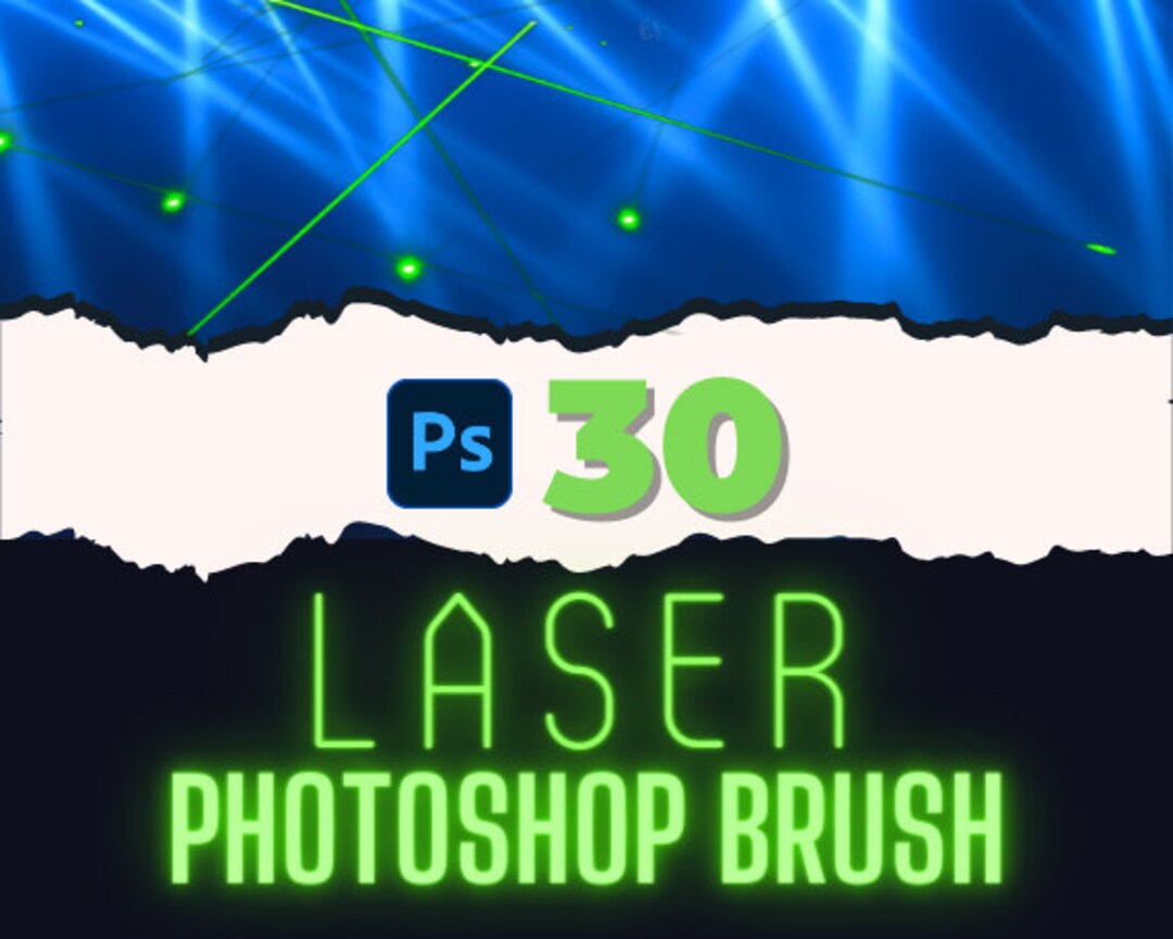 30 Photoshop Laser Brush Adobe Photoshop Designer & - Etsy