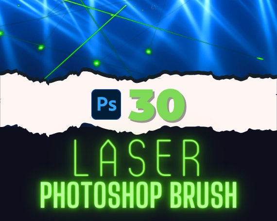30 Photoshop Laser Brush Adobe Photoshop Designer & - Etsy
