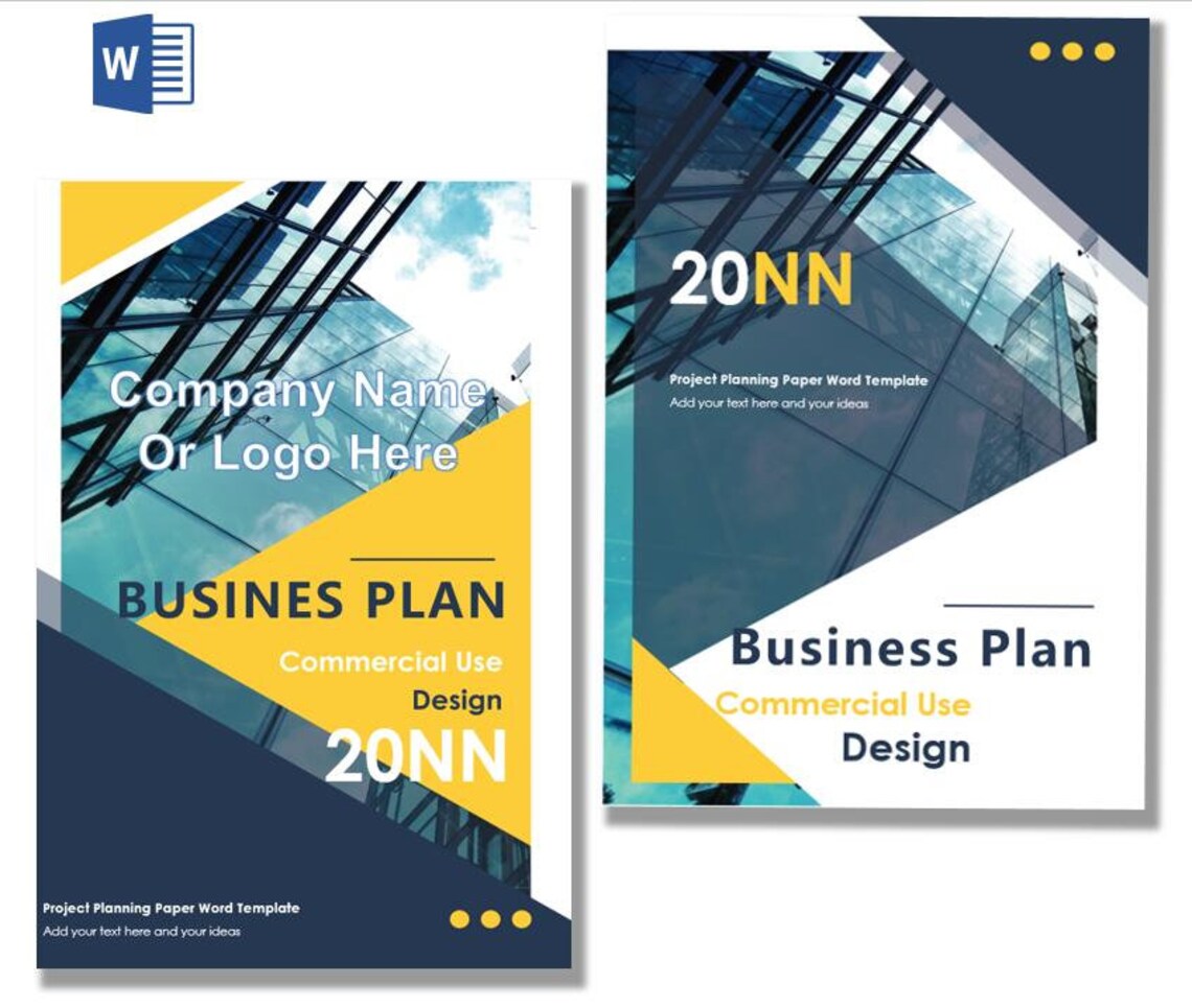 Business Plan Paper Word Template - Word Template - Etsy