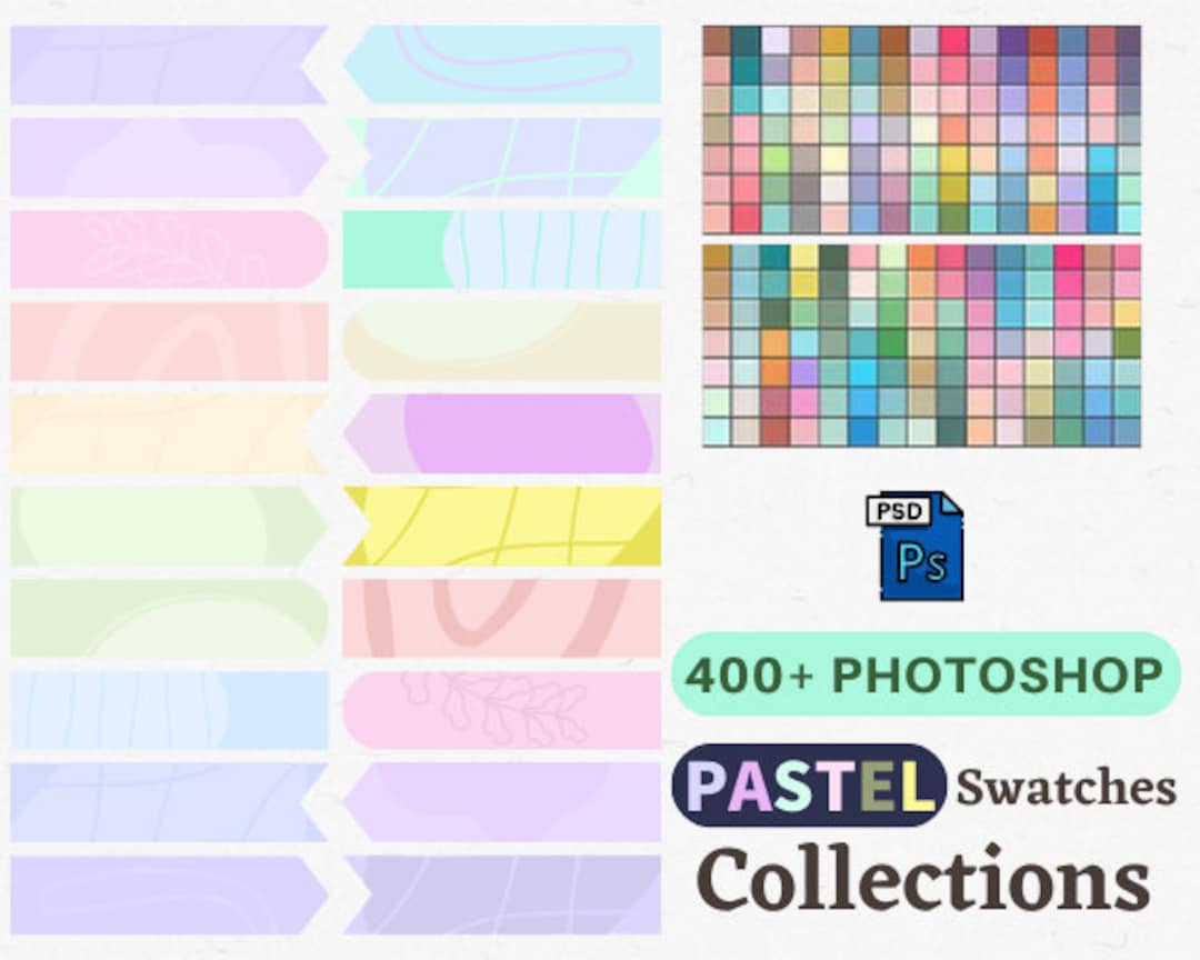 400+ Pastel Swatches Photoshop Preset Pastel Swatch / Colors (designer ...