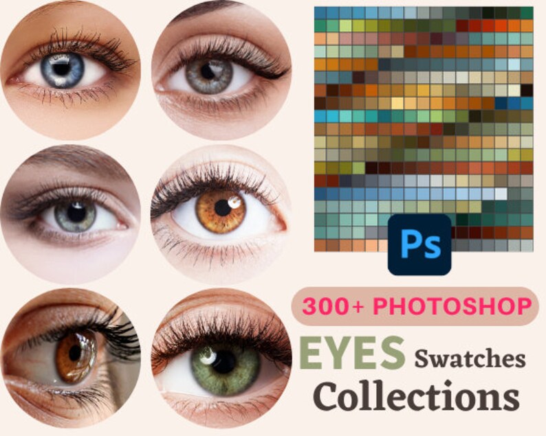 300 Eyes Swatches Photoshop Preset Eyes Swatch Eye Ball - Etsy UK