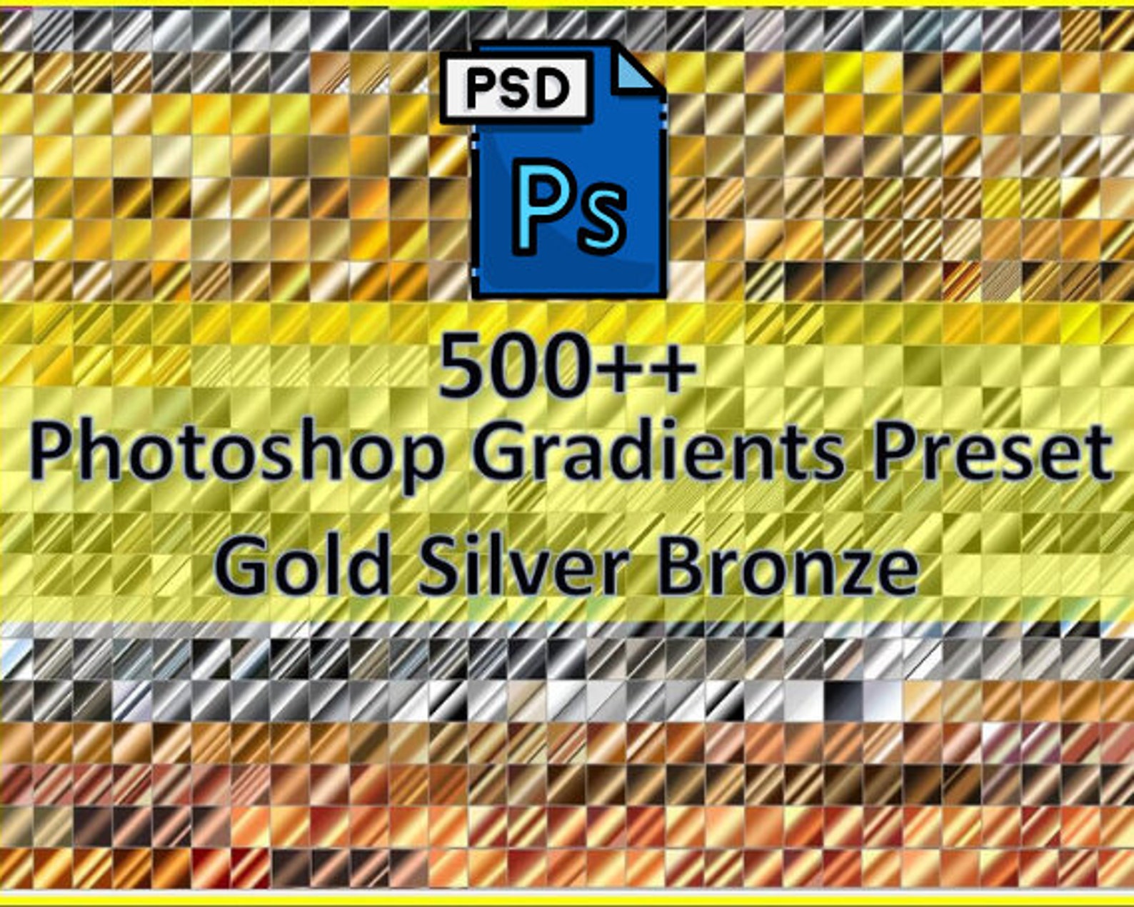 500++ Gradients Gold Silver and Bronze Photoshop Gradients Preset ...