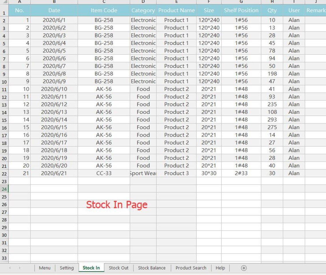 Warehouse Auto Stock Management - Microsoft Excel Format (for Excel ...
