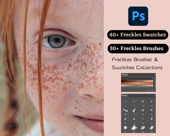 Freckles Swatch and Brush Preset Photoshop Freckles Swatches - Etsy