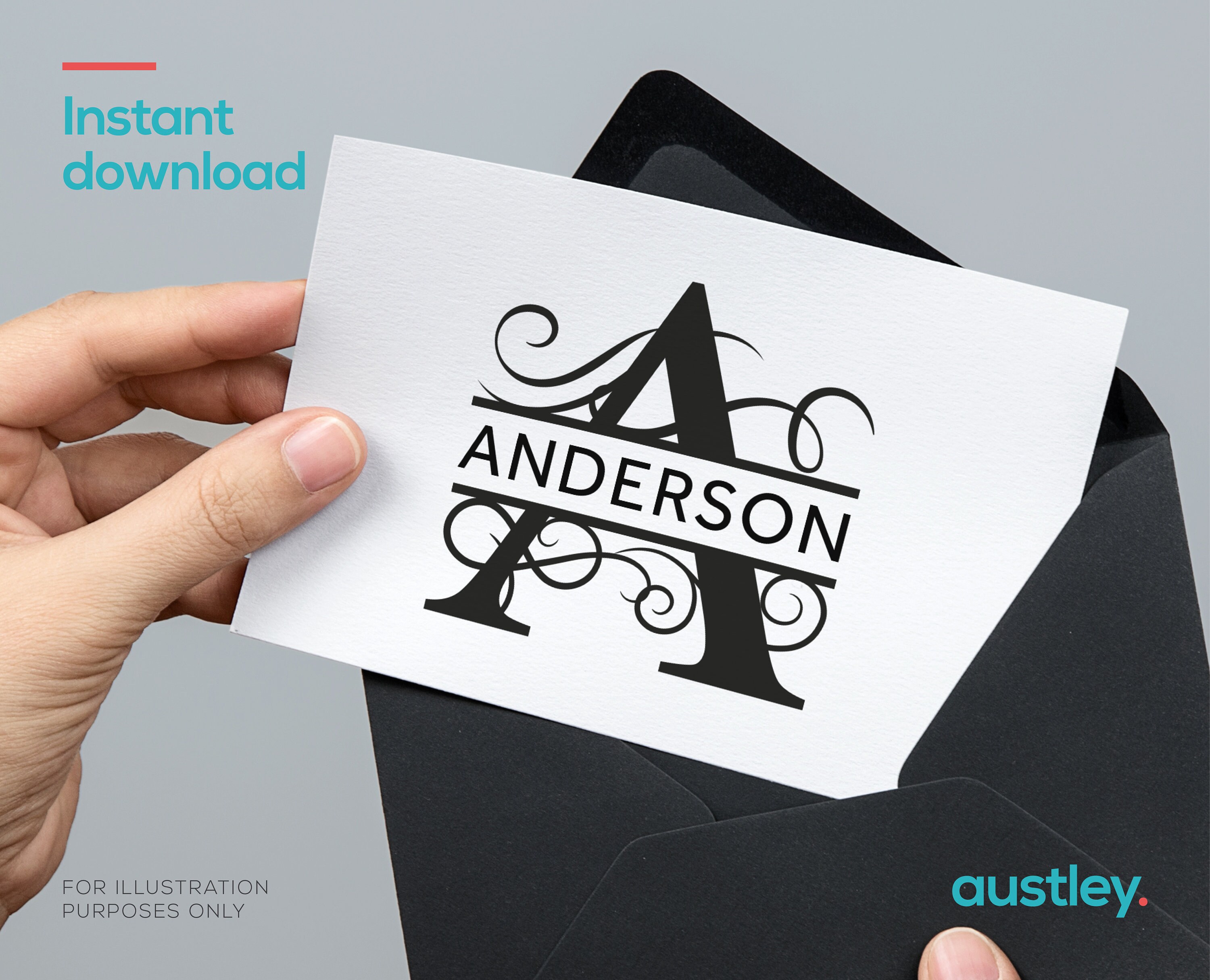 Split Monogram Letters Split Letter SVG Alphabet SVG A-Z - Etsy