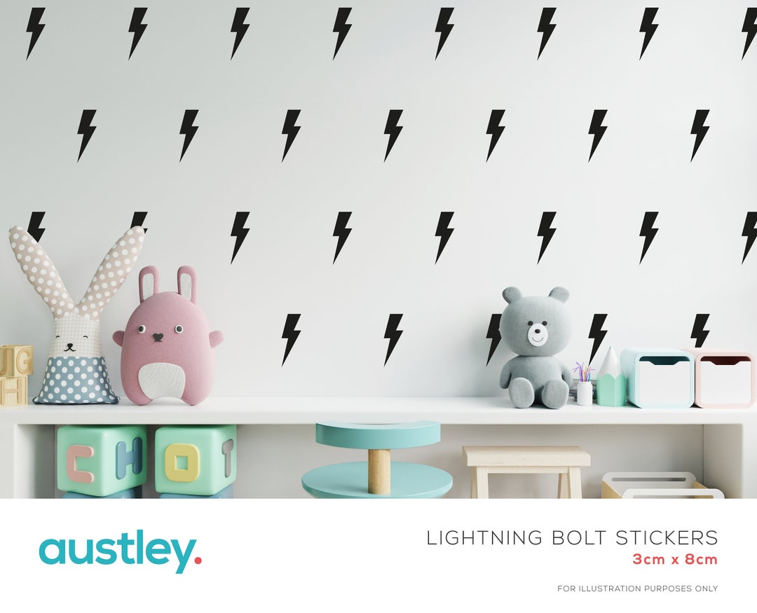 66 Lightning Bolt Stickers, Wall Decals, Wall Art, Wall Decals, Wall ...