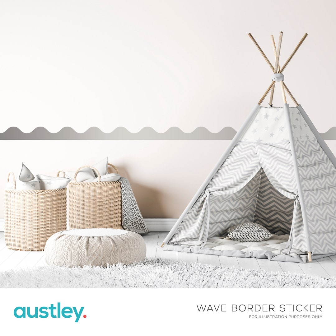 Wave Wall Stickers, Wave Border, Wall Waves, Wall Sticker Decals ...