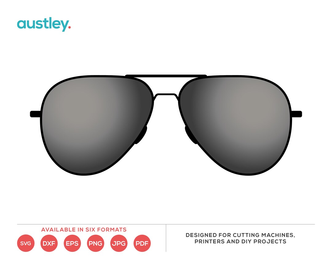 Sunglasses, Svg, Dxf, Eps, Png, Jpg, Pdf, Cut File, Print File, Craft ...