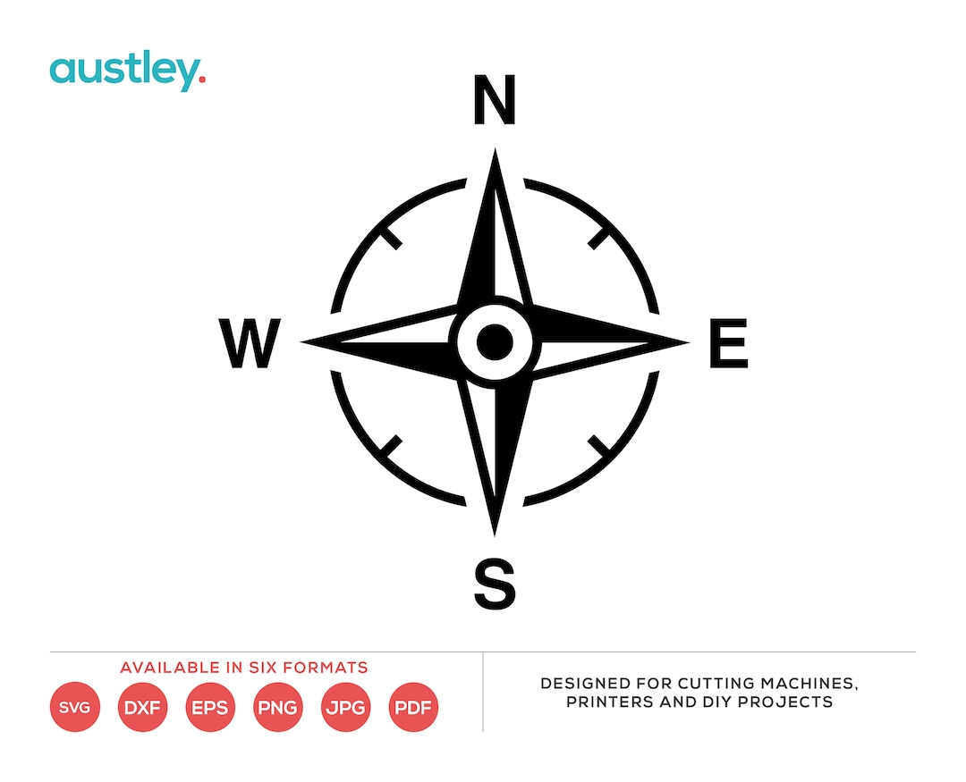 Compass, North East South West, Arrow, Art Educational, Svg, Dxf, Eps ...