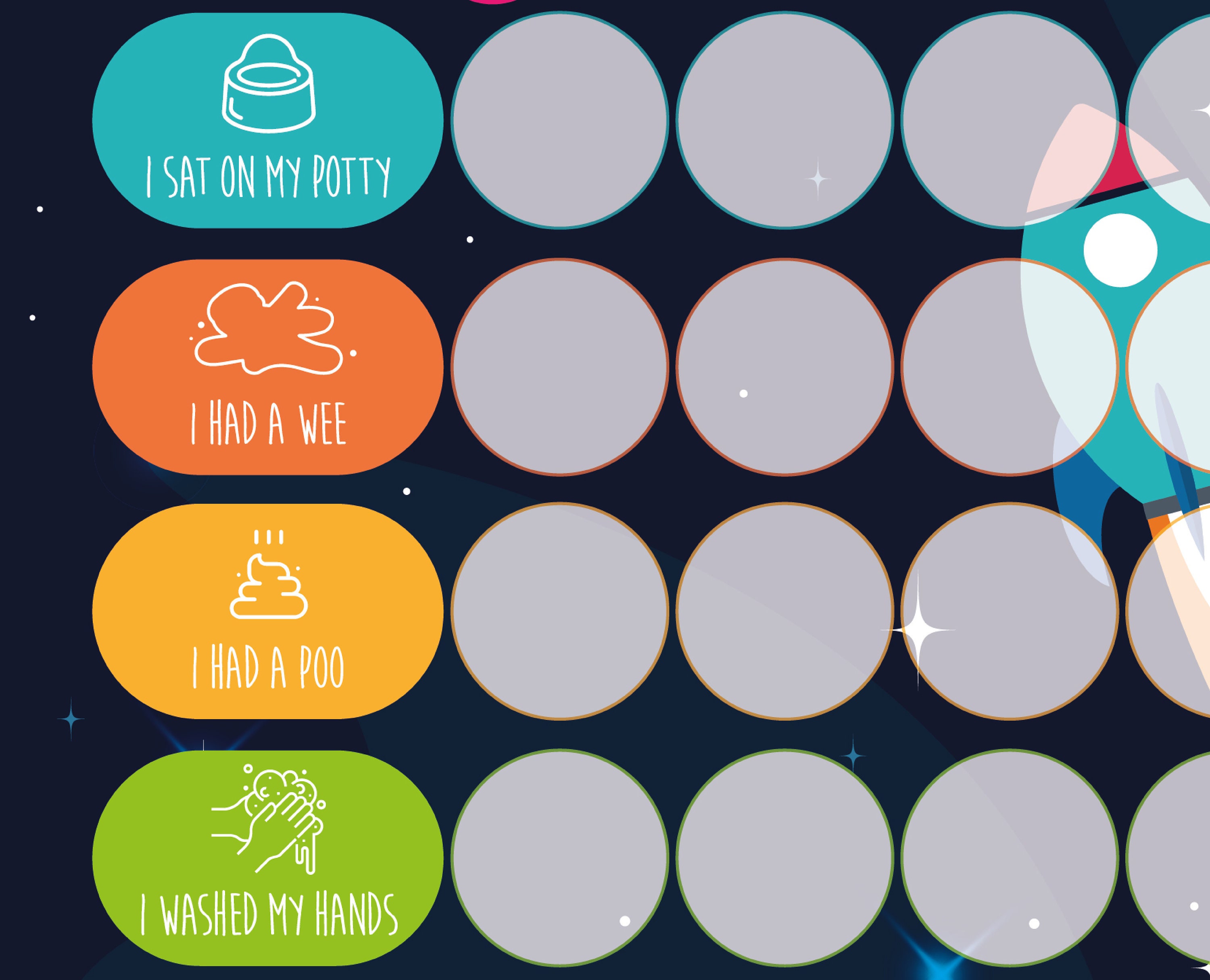 Kind Peuter Kinderen Ruimte Raket Sticker Beloning | Etsy