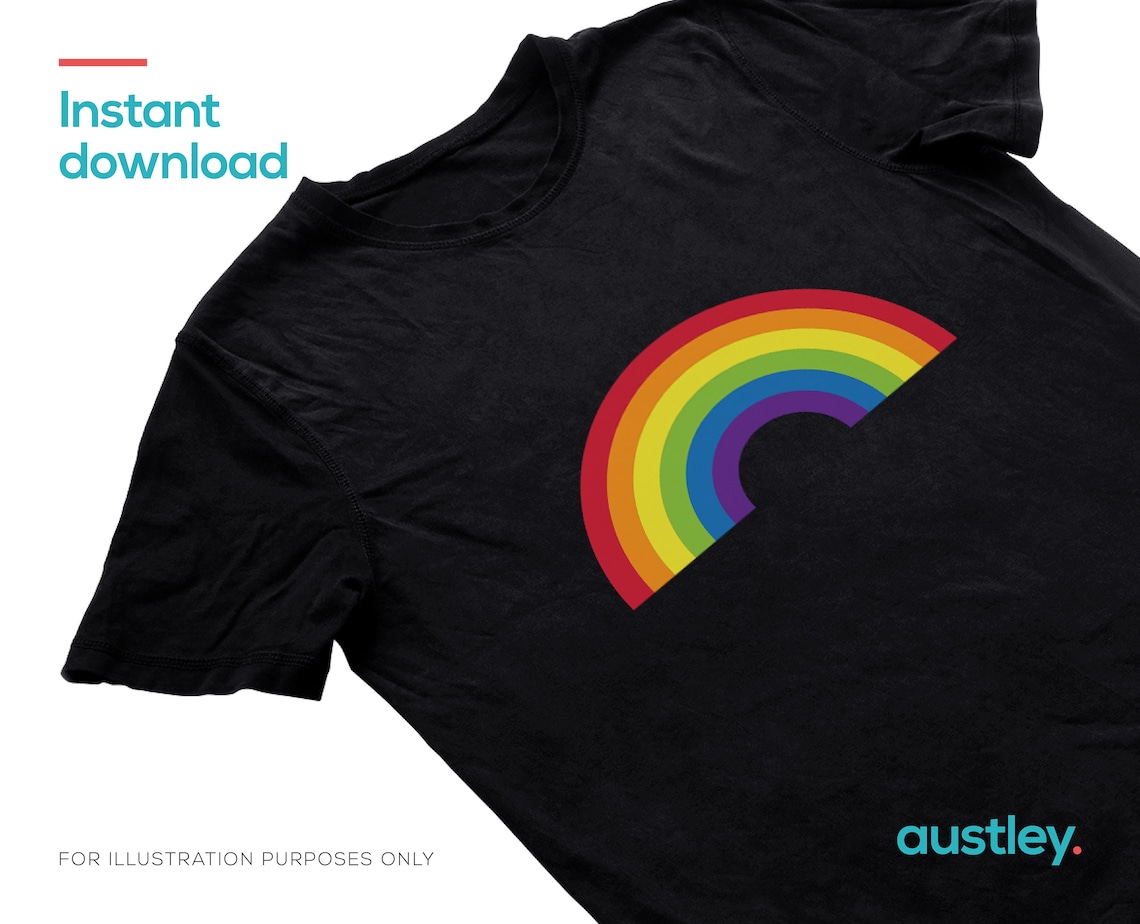 Rainbow, Colourful, Svg, Dxf, Eps, Png, Jpg, Pdf, Cut File, Print File ...