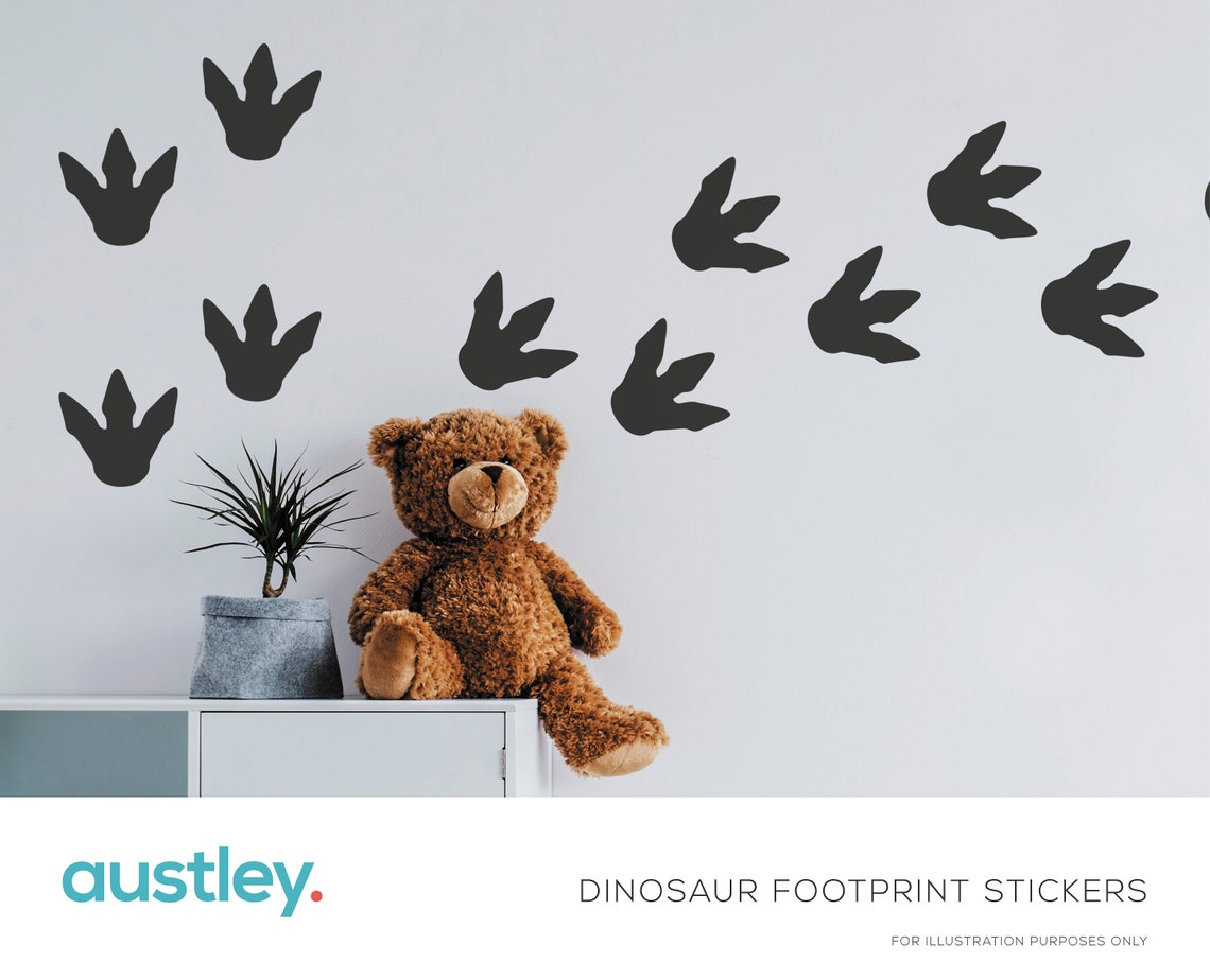 20 Dinosaur Footprint Stickers Dinosaur Wall Decals Dinosaur - Etsy
