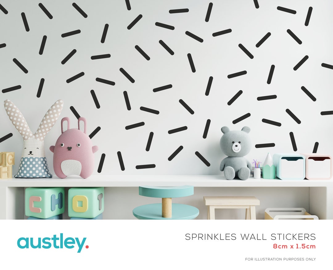 Sprinkle Stickers, Sprinkle Wall Decals, Sprinkle Wall Art, Wall Decals ...