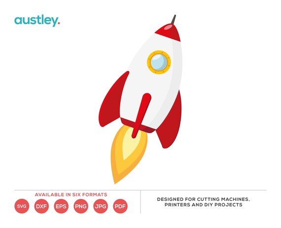 Rocket Colourful Space svg dxf eps png jpg pdf Cut | Etsy