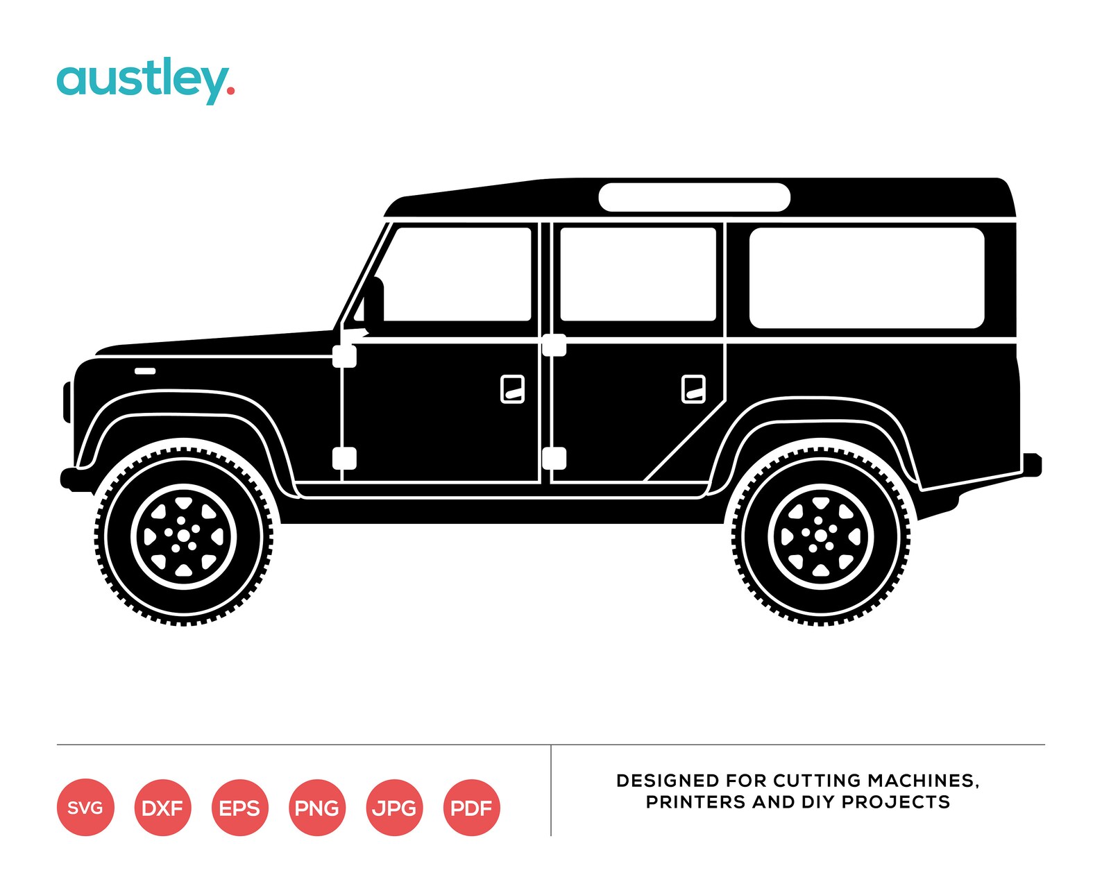 Land Rover Defender side 4x4 Offroad svg dxf eps png | Etsy