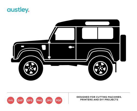Land Rover Defender side 4x4 Offroad svg dxf eps png | Etsy